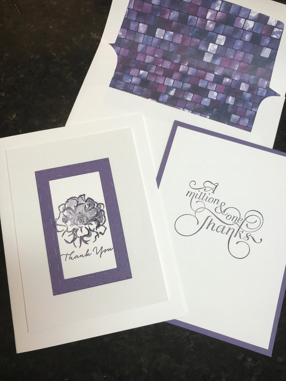 Thank You Card Kit 4 Cards - Etsy