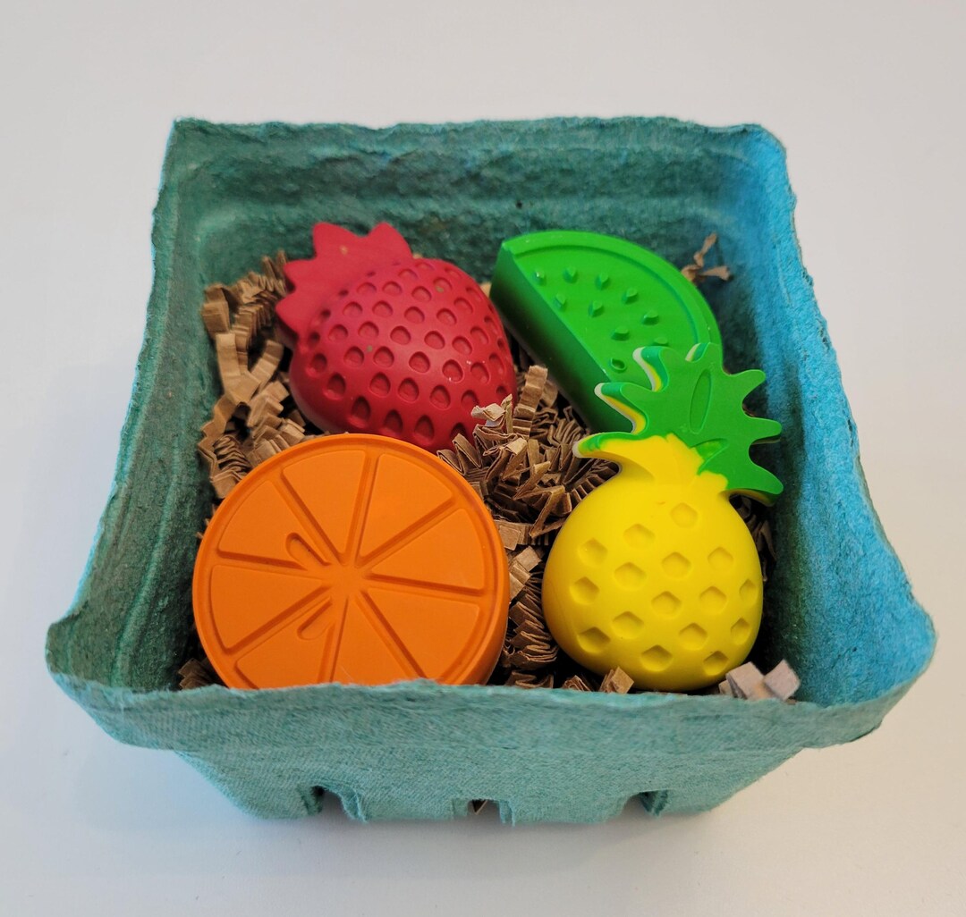 Fruit Crayons - Set of 4 | Various Shapes | Stocking Stuffers ...