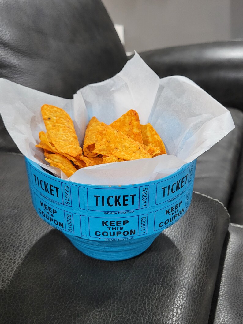 Theater/home Decor Ticket Popcorn/snack Bowl - Etsy