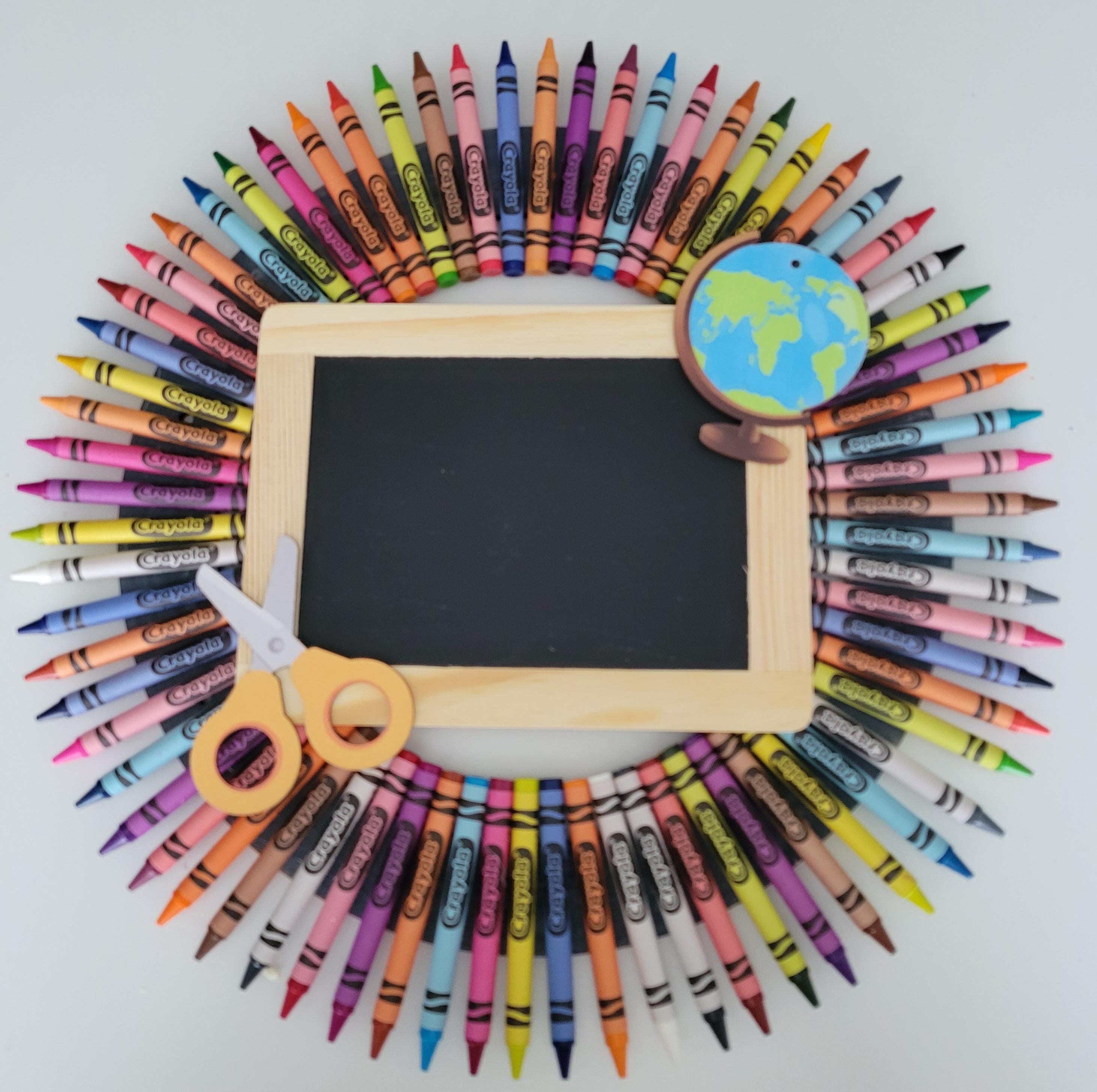 CRAYOLA Branded Crayon Wreath | Teacher Gift | Daycare Gift | Holiday ...