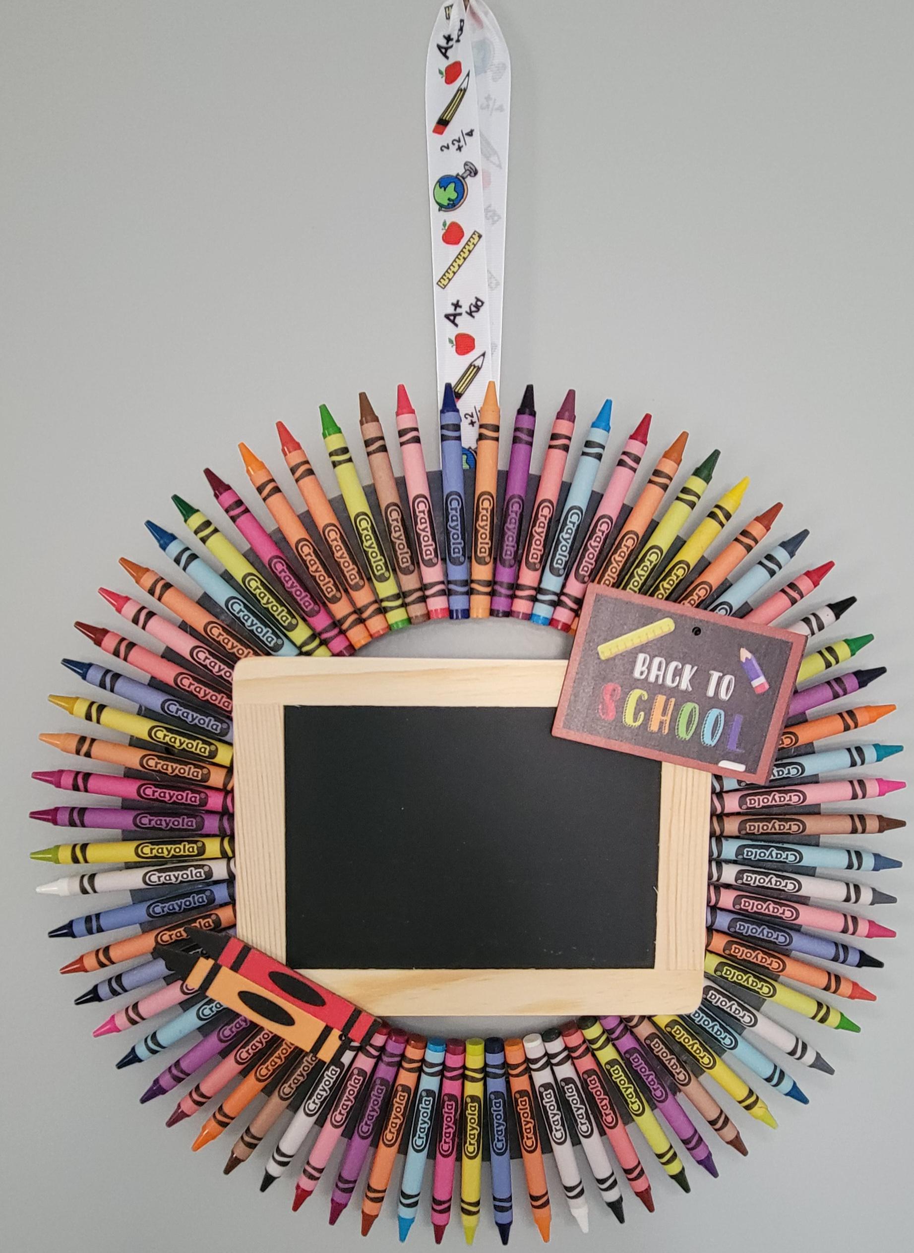 CRAYOLA Branded Crayon Wreath | Teacher Gift | Daycare Gift | Holiday ...