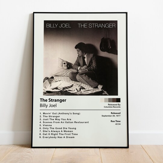Billy Joel Posters - The Stranger Poster - Album Cover Posters Designed ...