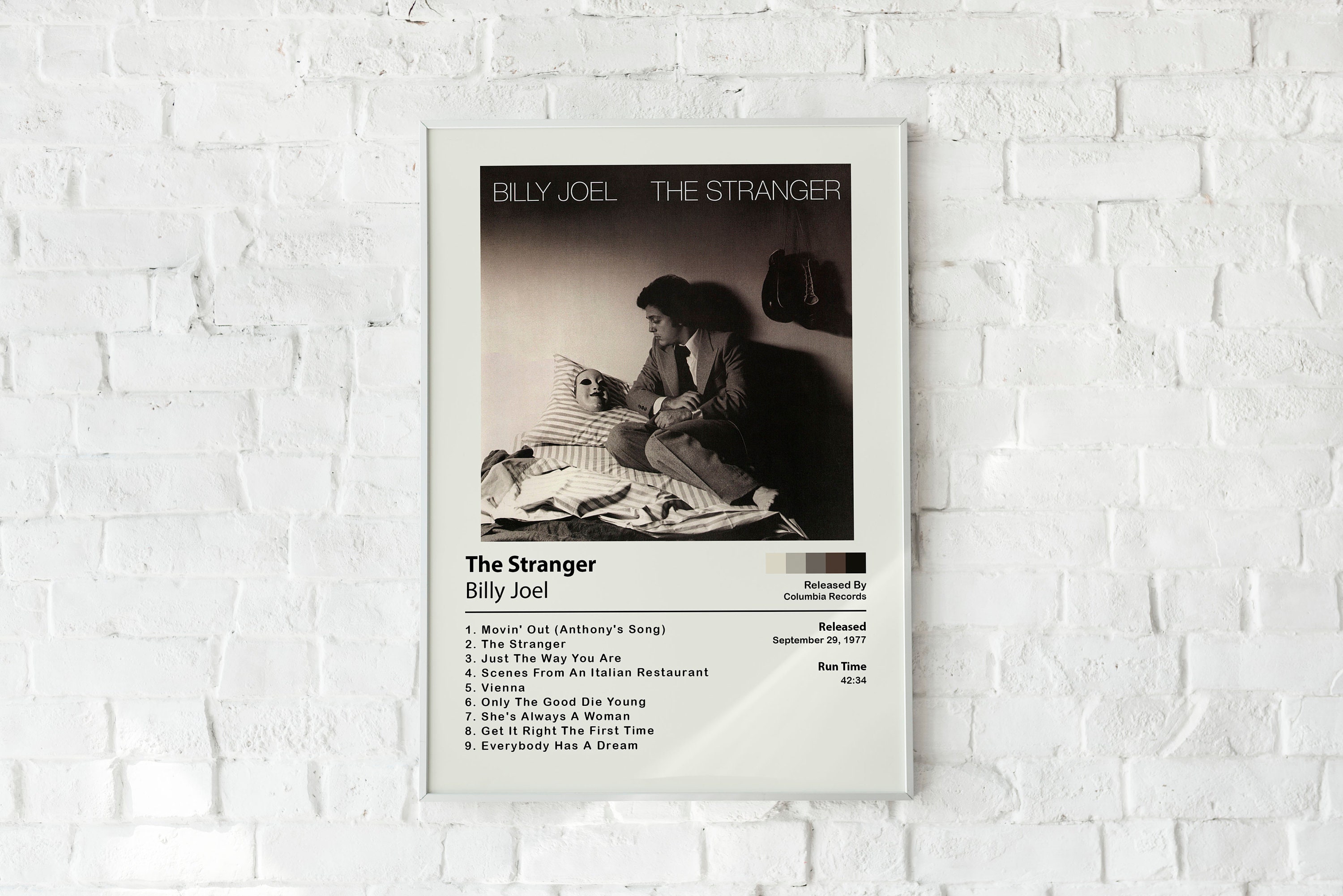 Billy Joel Posters - The Stranger Poster - Album Cover Posters Designed ...