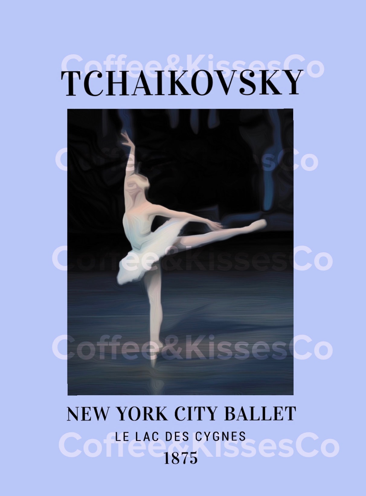 Tchaikovsky swan Lake Ballet Poster 3 New York City Ballet - Etsy