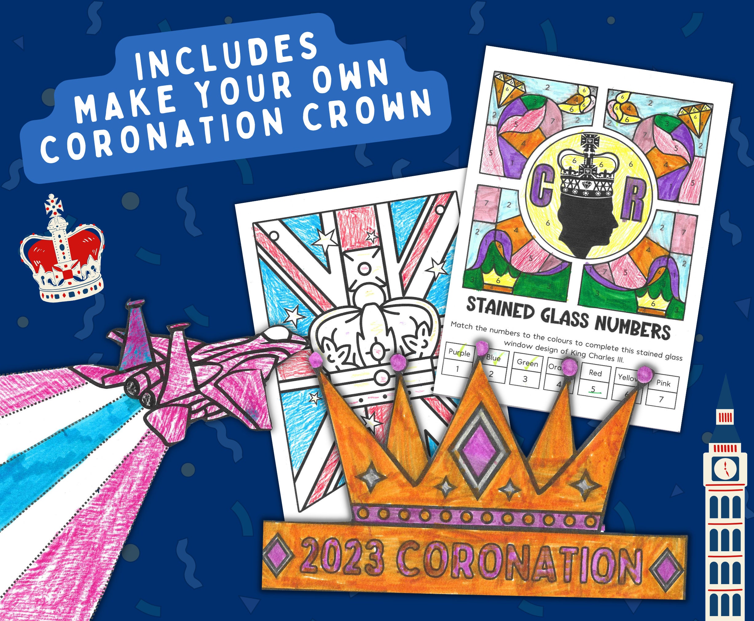 King's Coronation Activity Sheets Pack for Kids 60 - Etsy UK