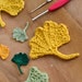 Ginkgo Leaf Crochet Pattern, Autumn Leaf, Fall Applique, PDF for ...