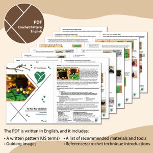 Halloween Witch’s Cauldron With Tic-tac-toe Game, Crochet Pattern, PDF ...