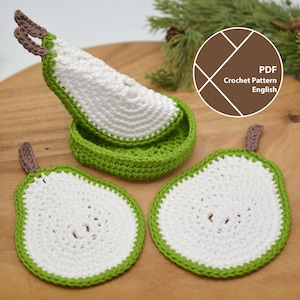 Fruit Slices Coaster Crochet Pattern Bundle, 7-in-1, Apple, Citrus ...