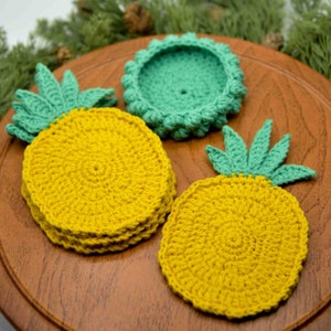 Pineapple Slices Coaster Set Crochet Pattern, PDF for Instant Download ...