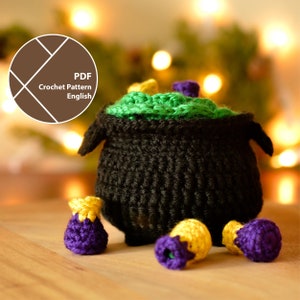 Halloween Witch’s Cauldron With Tic-tac-toe Game, Crochet Pattern, PDF ...