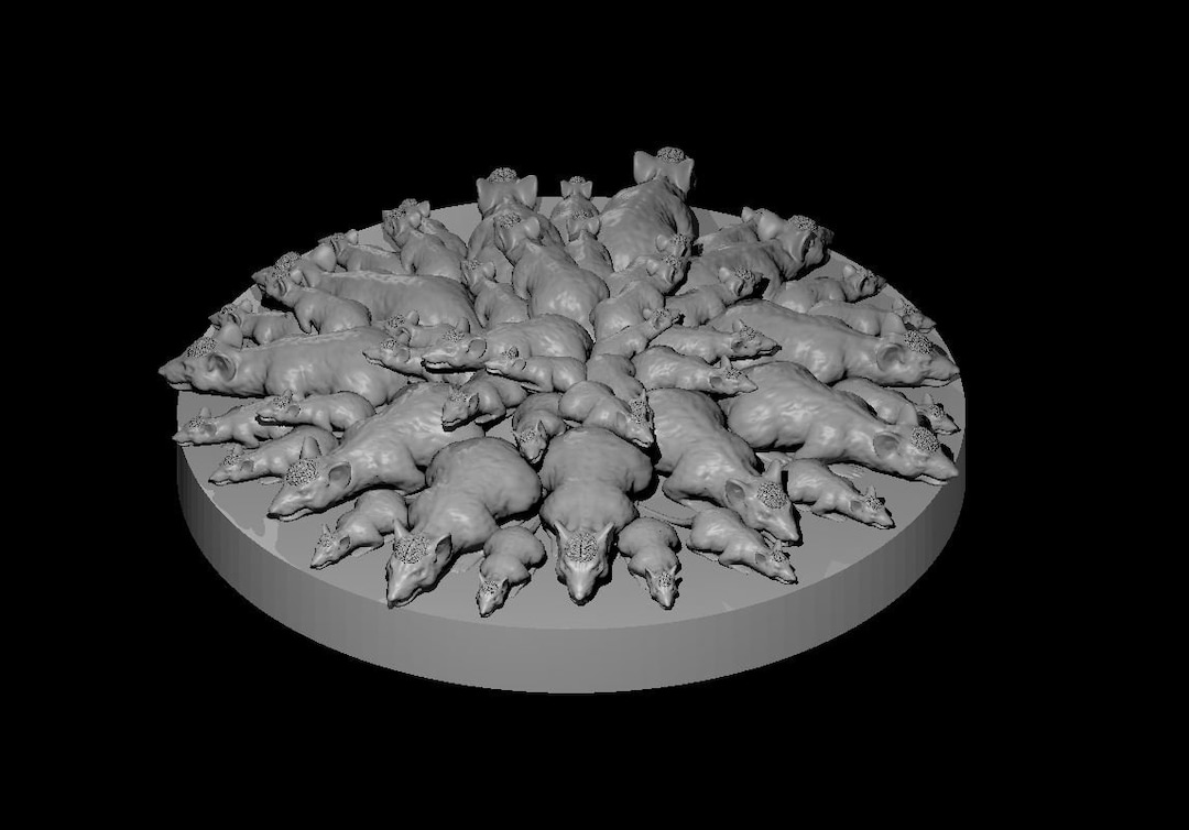 Swarm of Cranium Rats 3D Printed Tough Resin, Primed to Order - Etsy