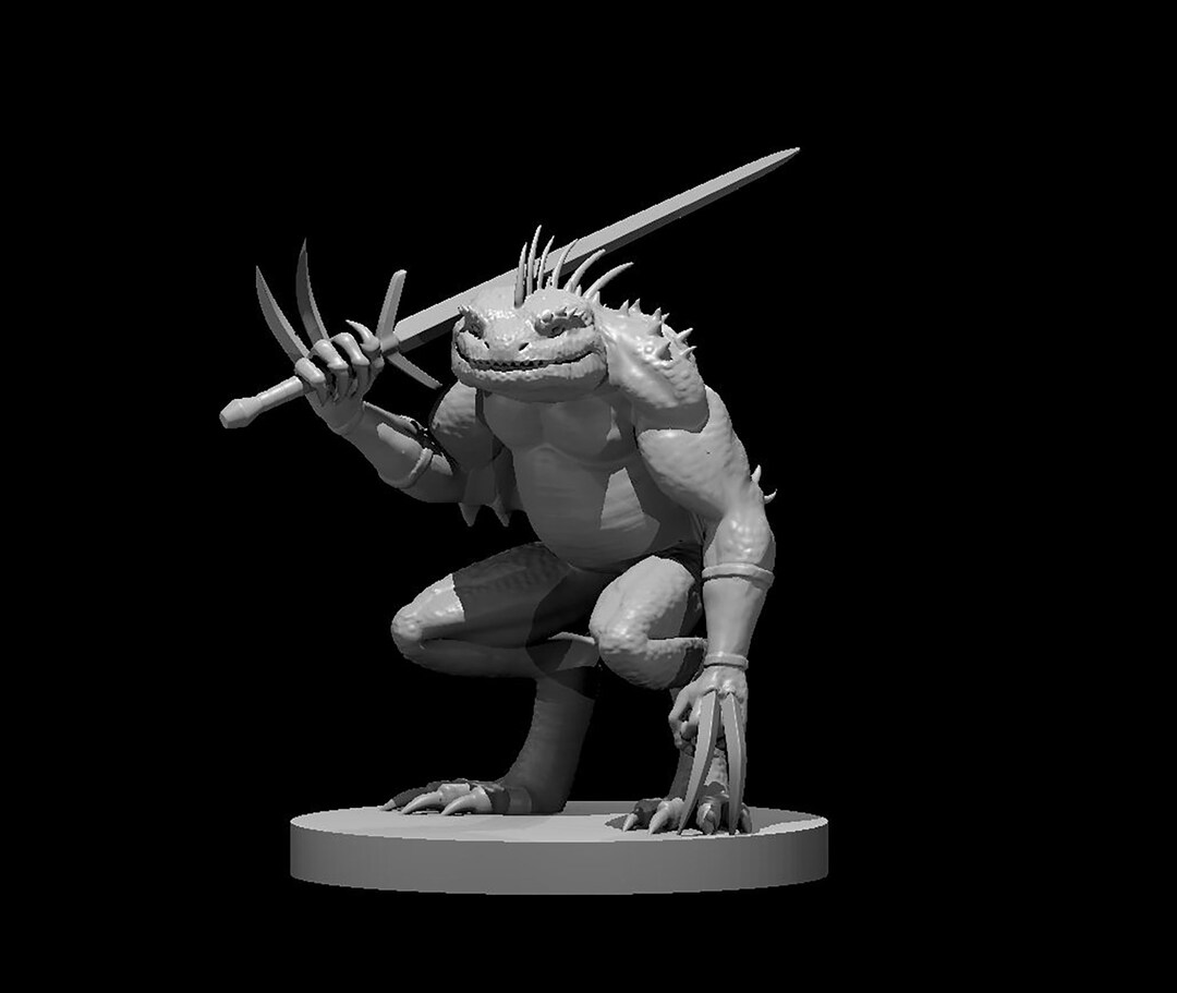Gray Slaad 3D Printed Tough Resin, Primed to Order - Etsy