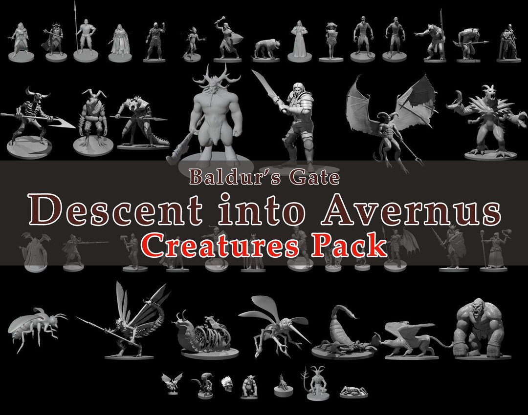 Baldur's Gate Descent Into Avernus Complete Story Pack (275 Minis), 3D ...