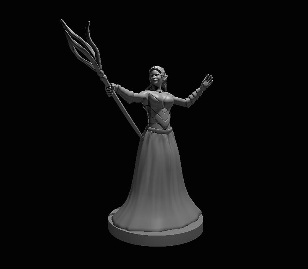 Drow Priestess 3D Printed to Order, Free Shipping! - Etsy