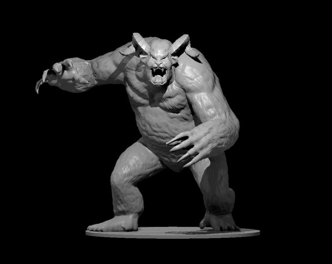Abominable Yeti 3D Miniature Printed Tough Resin, Primed to Order - Etsy
