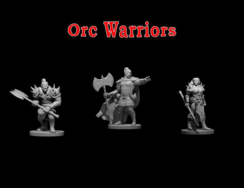 Orc Warrior Soldier Army Miniature 3D Printed Tough Resin - Etsy