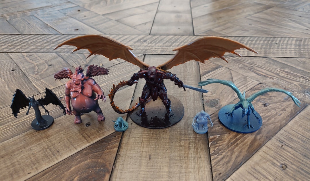 Assorted Demon Pack II (six Demons) 5e 3D Printed Tough Resin, Primed ...