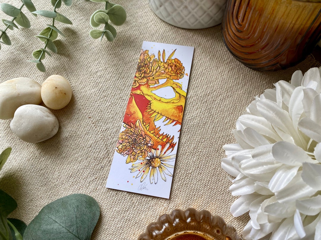 T-rex Skull Bookmark - Handmade Dinosaur Fossil Art, Ideal for Readers ...