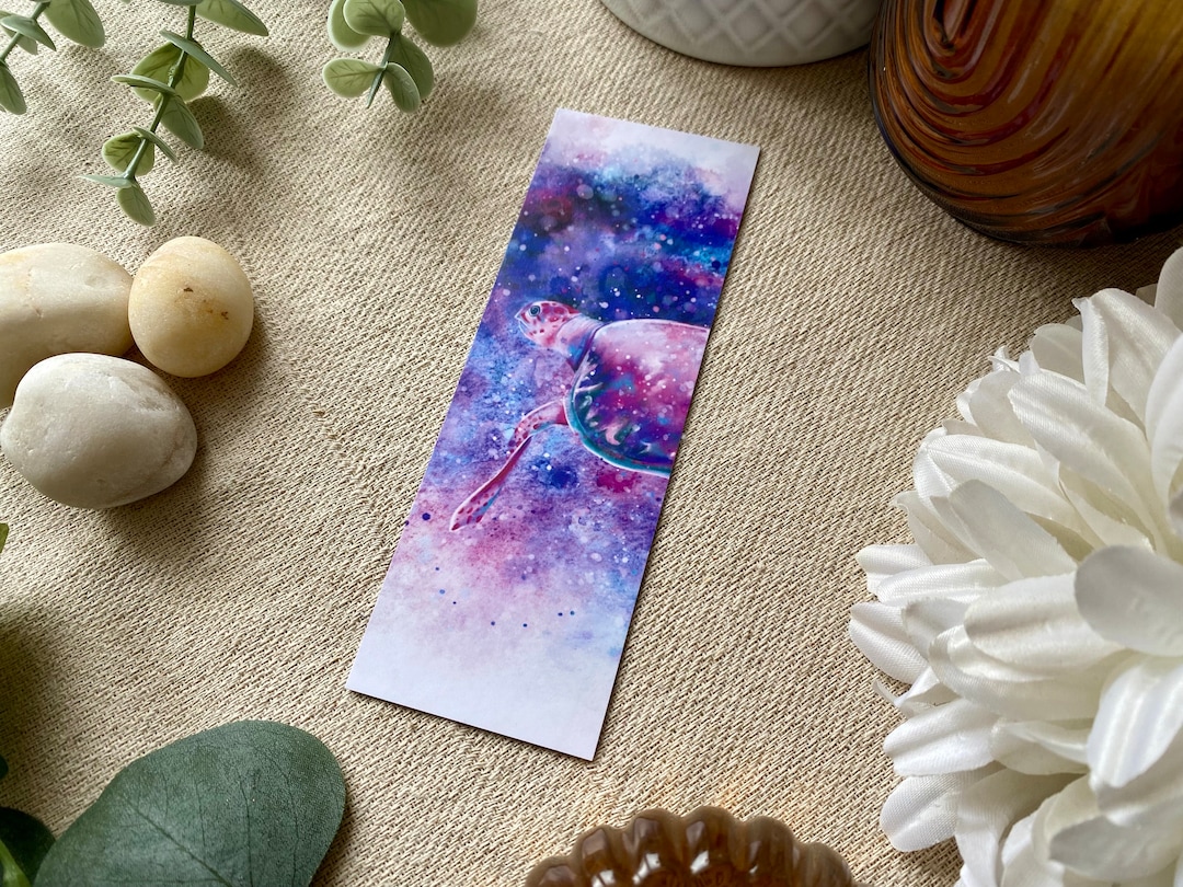 Sea Turtle Bookmark, Watercolour Wildlife Art, Perfect for Book Lovers ...