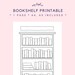 Bookshelf Printable | Instant Download | A3, A4 Pdfs - Etsy