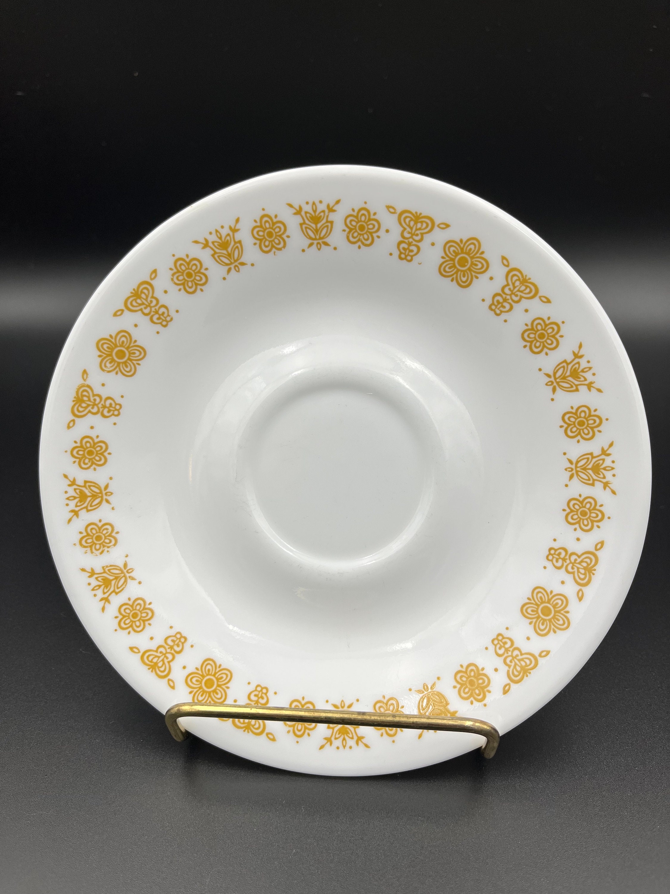 Vintage Corelle Gold Butterfly Pattern Saucer Set of 7 - Etsy