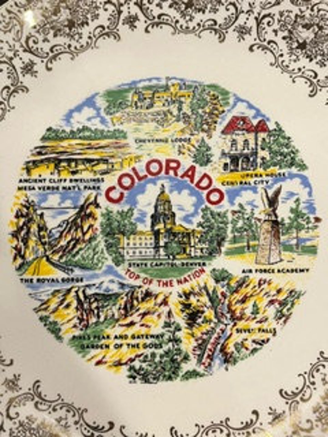Vintage Souvenir State Plates - Mountain States - Etsy