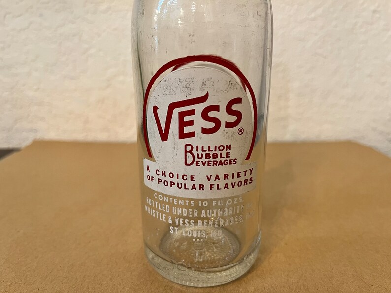 Vintage Vess Soda Bottle - Etsy