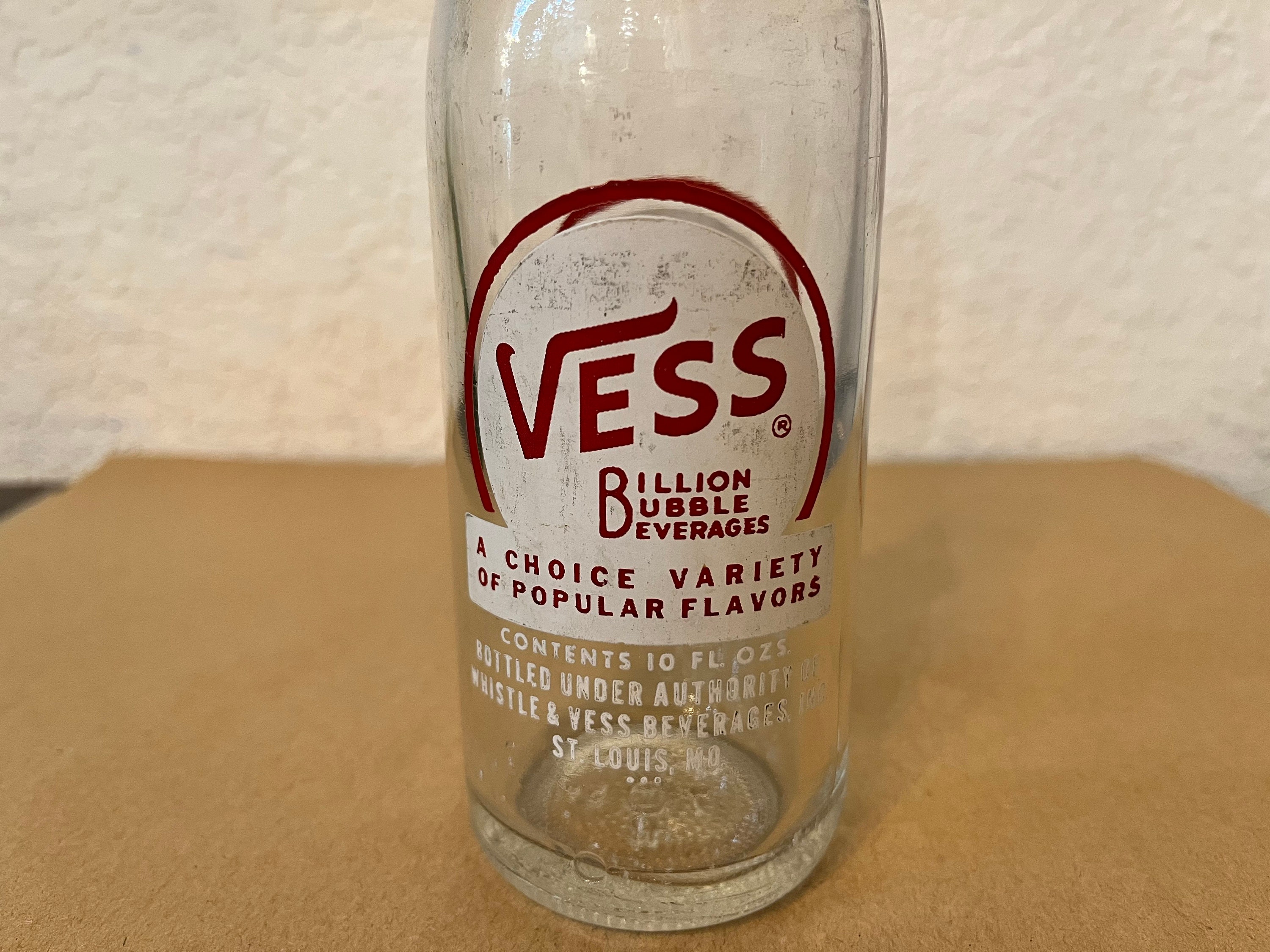 Vintage Vess Soda Bottle - Etsy