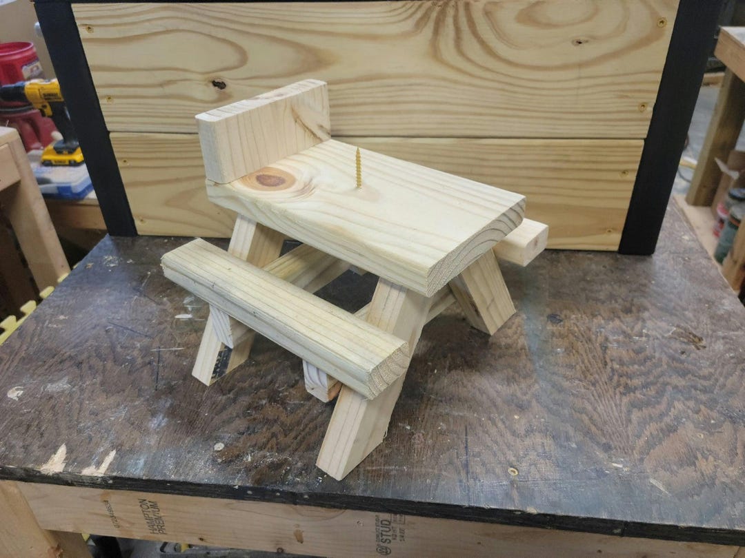 Squirrel Picnic Table Plans - Built From 1 X 6 Treated or Cedar - Etsy
