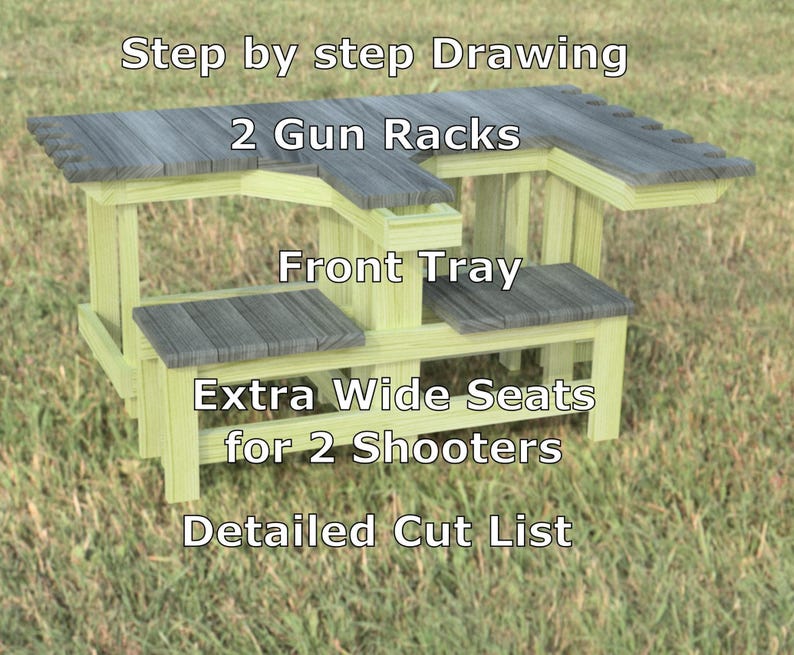 Dual Shooting Bench DIY Digital Plans - Includes Extra Wide Table and ...