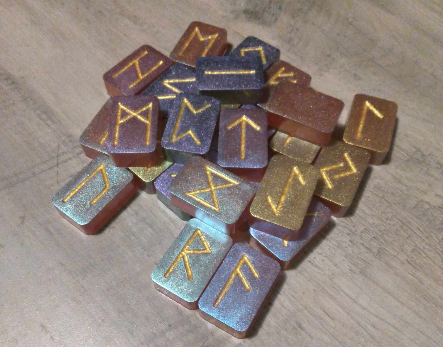 Color Shifting Norse Runes-elder Futhark-divination-divination Tools ...