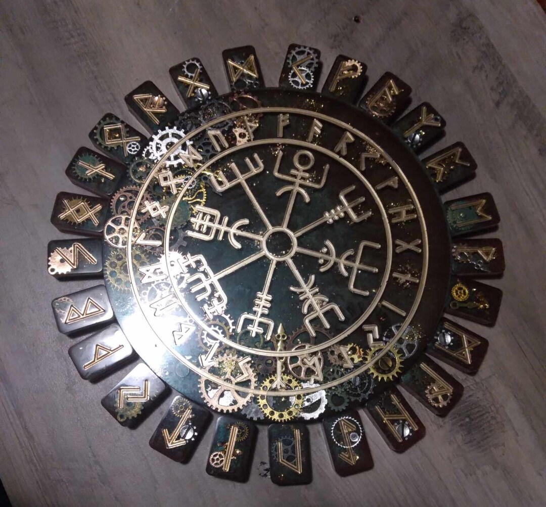Steampunk Norse Divination Board With Norse Runes-elder Futhark ...