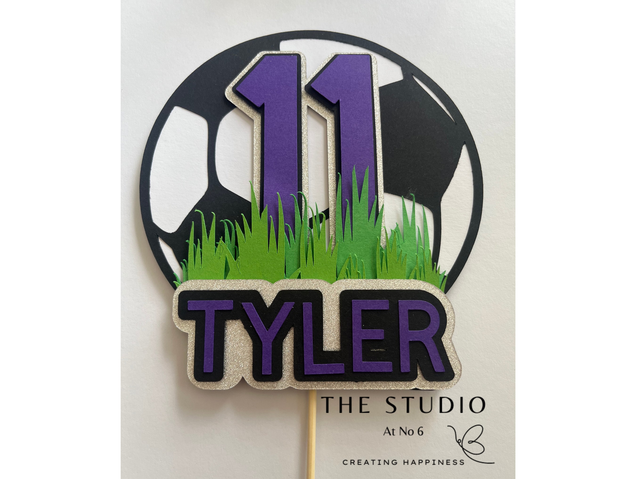 Football Cake Topper | Custom Cake Topper | Birthday Cake Topper ...