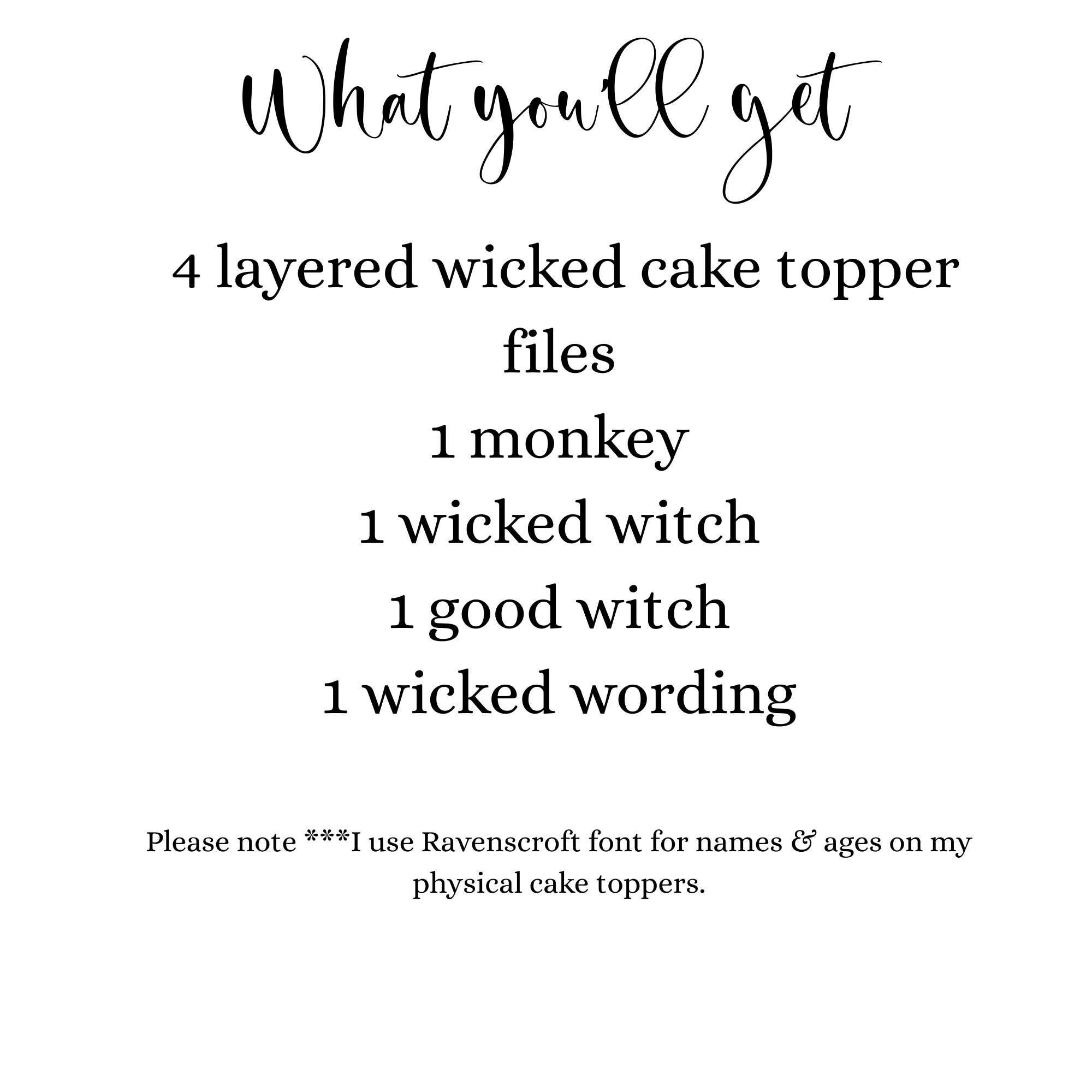 Wicked Cake Topper SVG | Cricut Cutting Files (digital Download) - Etsy UK
