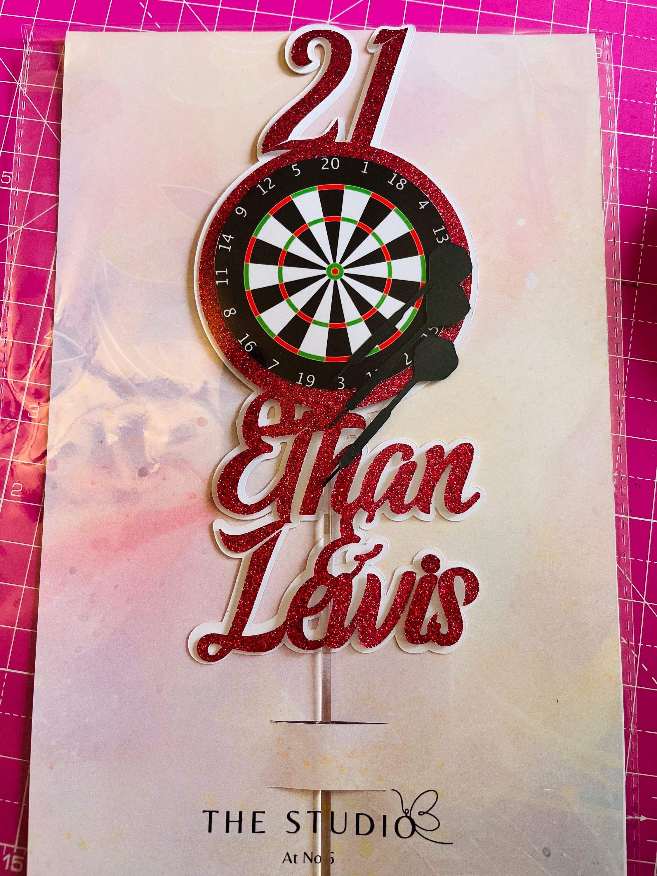 Darts Cake Topper Custom Cake Topper Birthday Cake Topper Personalised ...