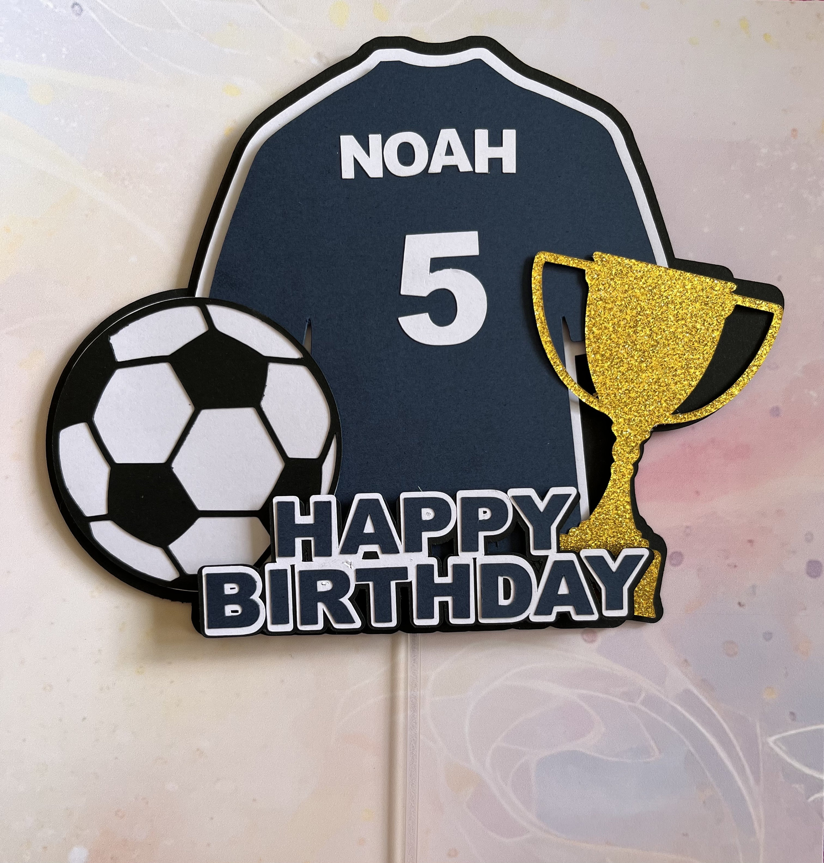 Football Shirt Cake Topper | Football Supporter, Custom Name, Birthday ...