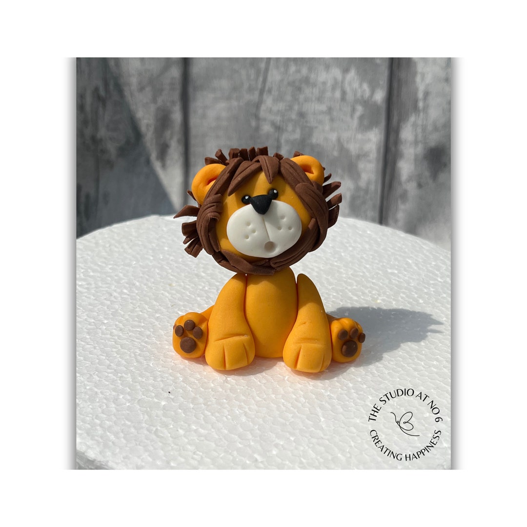 Lion Edible Cake Topper | Jungle | Safari Party Fondant Cake Topper ...