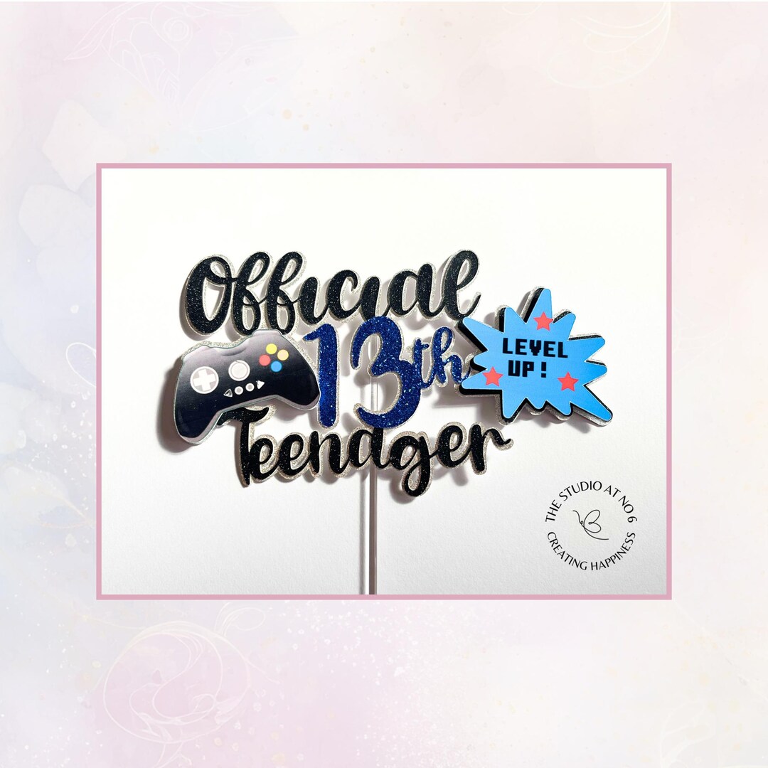 Xbox Gamer 13th Birthday Cake Topper | Level up Teen - Etsy