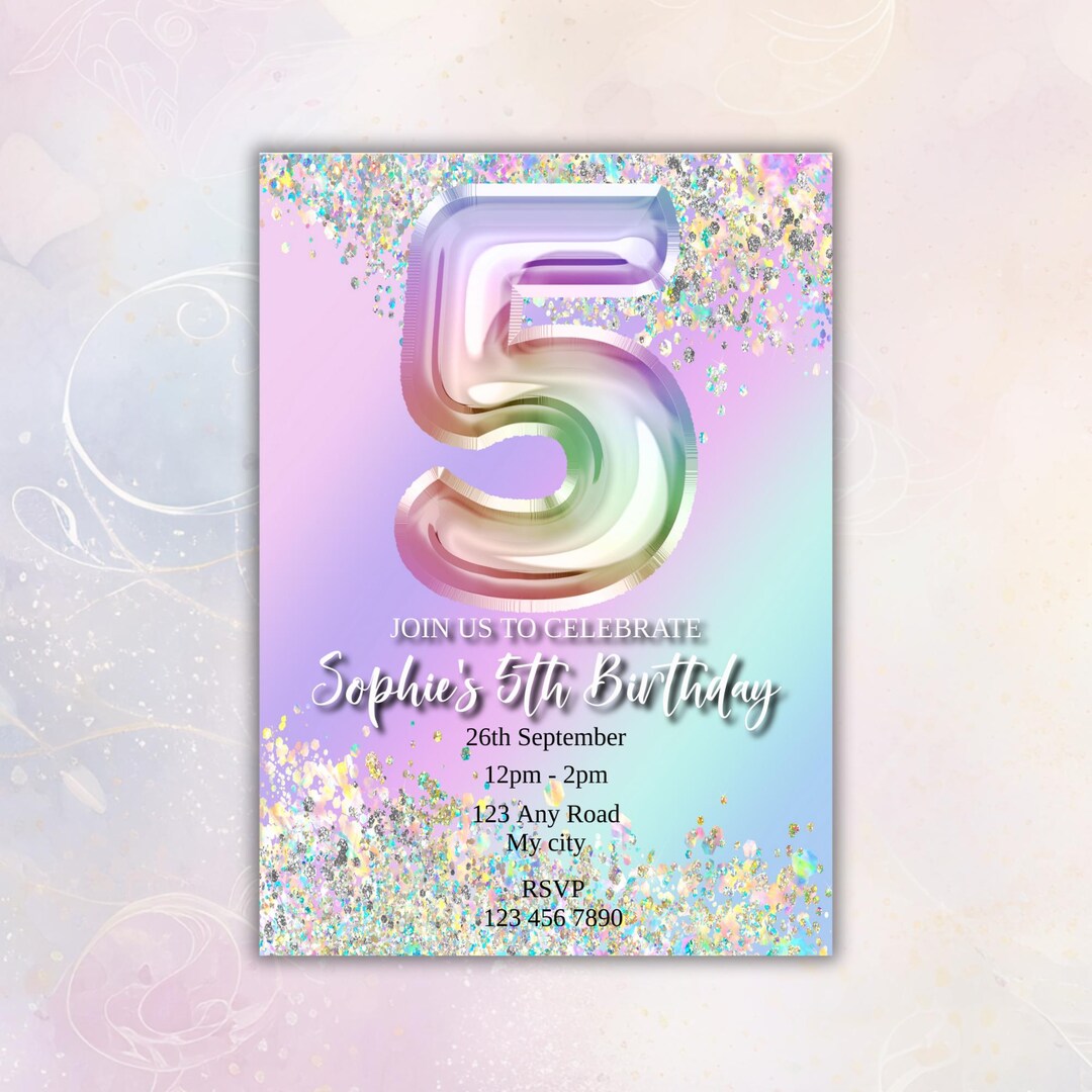 Editable Birthday Invitation | Mermaid Party Invite |unicorn Birthday ...