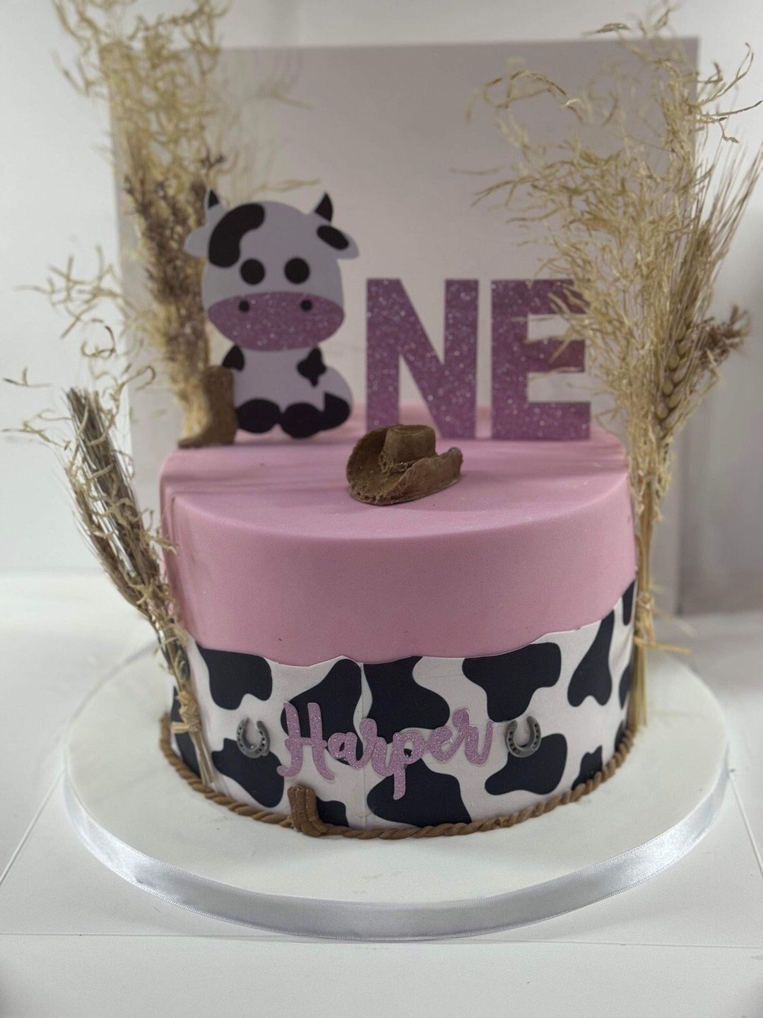 Cute Cow Cake Topper | Cake Decoration | Cow Birthday Cake | First ...