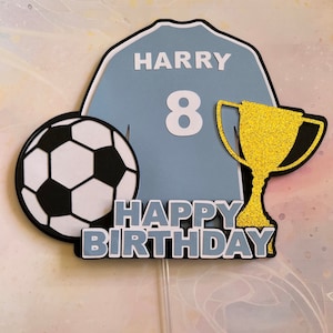 Football Shirt Cake Topper | Football Supporter, Custom Name, Birthday ...