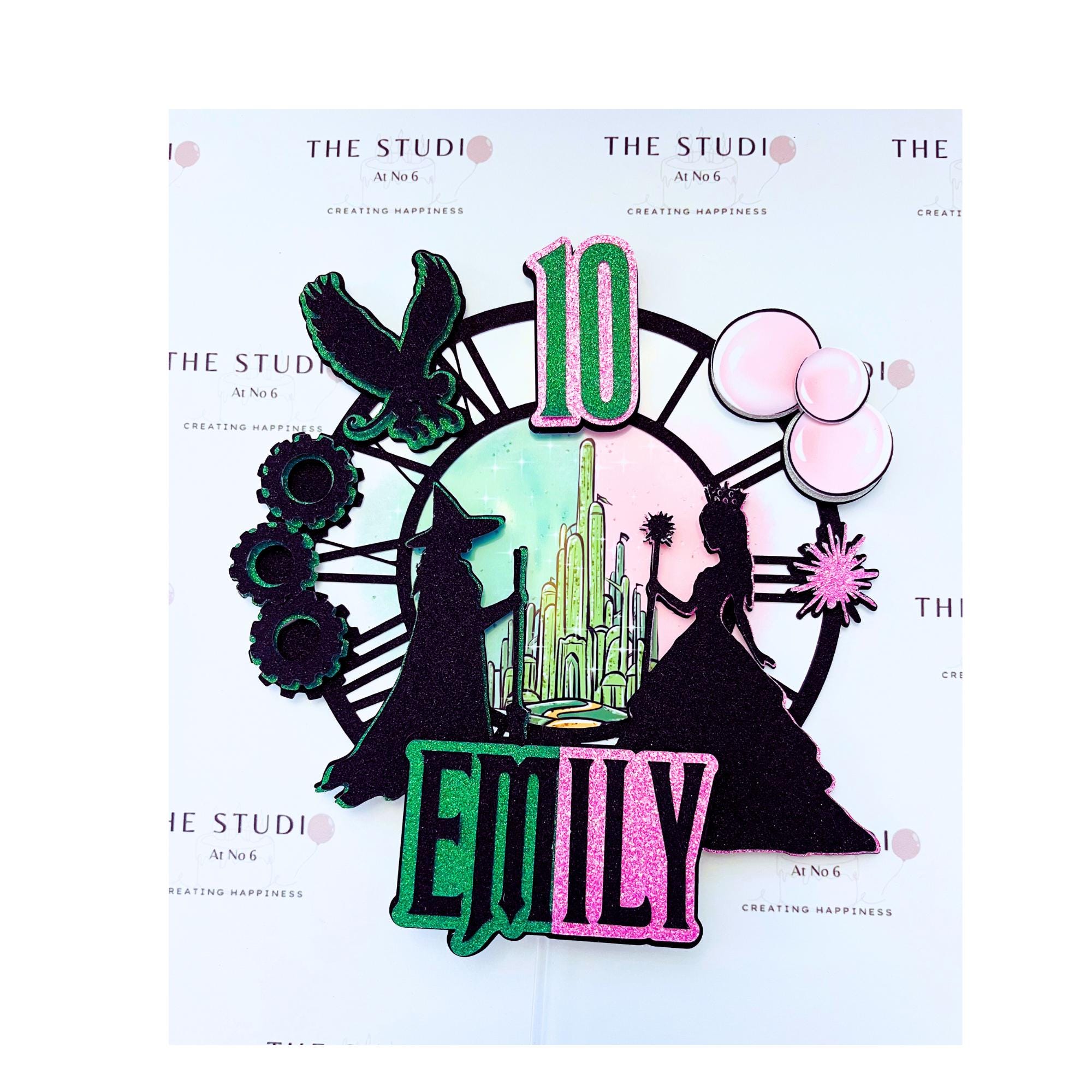 Wicked Cake Topper | Elphaba | Glinda | Personalised Wicked Themed - Etsy