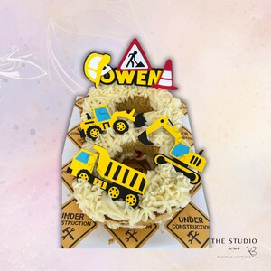 Construction Cake Topper | Builder | Personalised With Name - Etsy