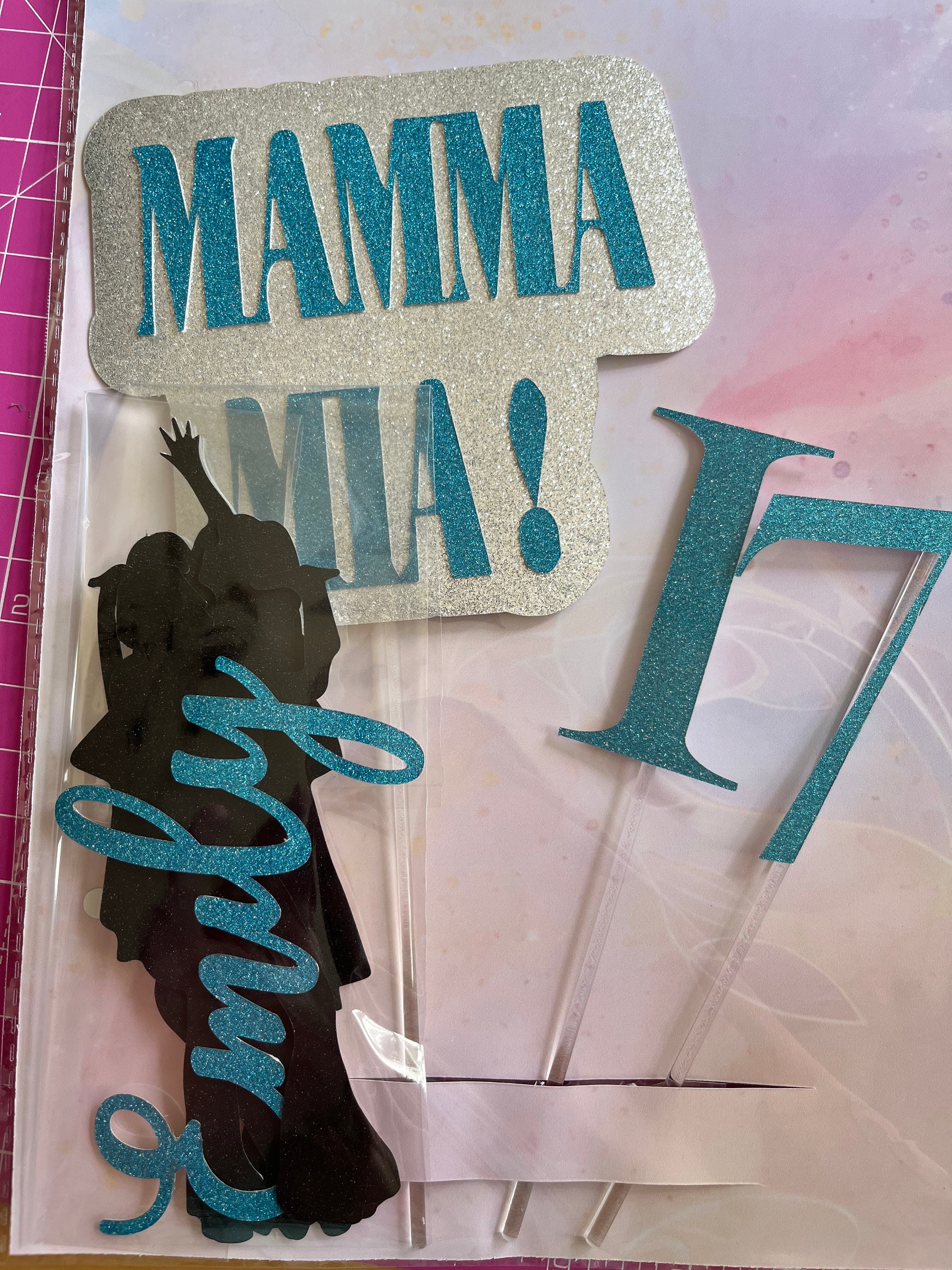 Mamma Mia Cake Topper Custom Cake Topper Birthday Cake Topper ...