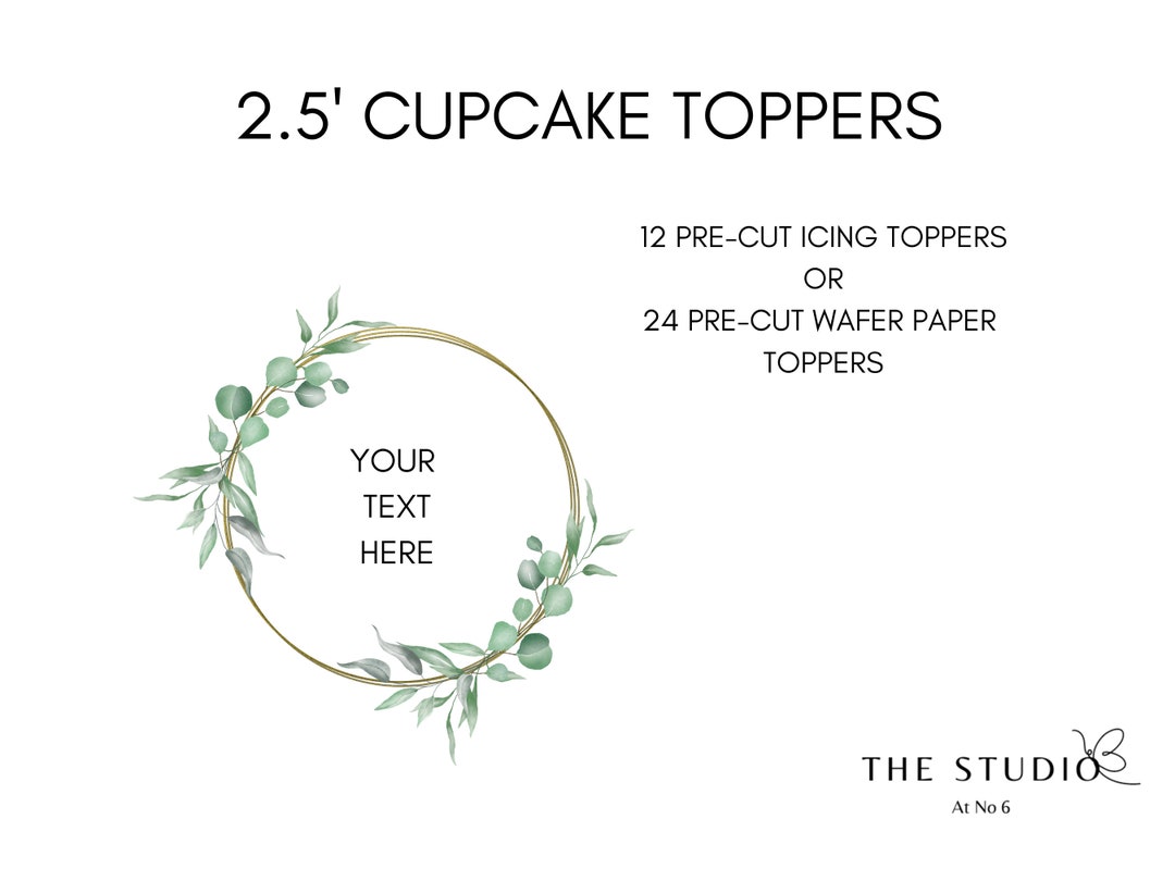 Wedding Cupcake Toppers Personalised | Custom Cake Topper | Logo ...