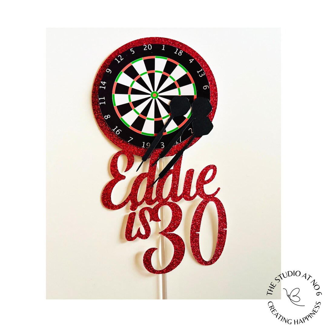 Darts Cake Topper | Custom Cake Topper | Birthday Cake Topper ...