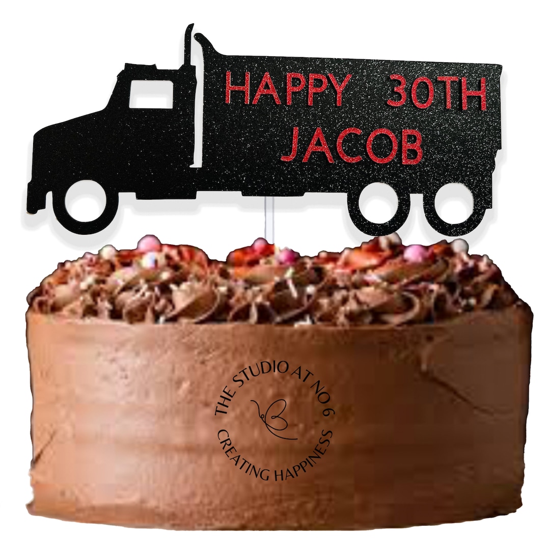 Truck Driver Cake Topper | Custom Cake Topper | Birthday Cake Topper ...