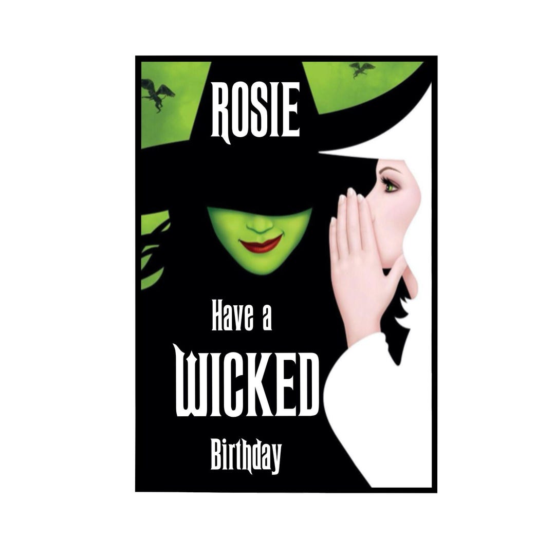 Wicked Birthday Cake Topper | Edible Image - Etsy