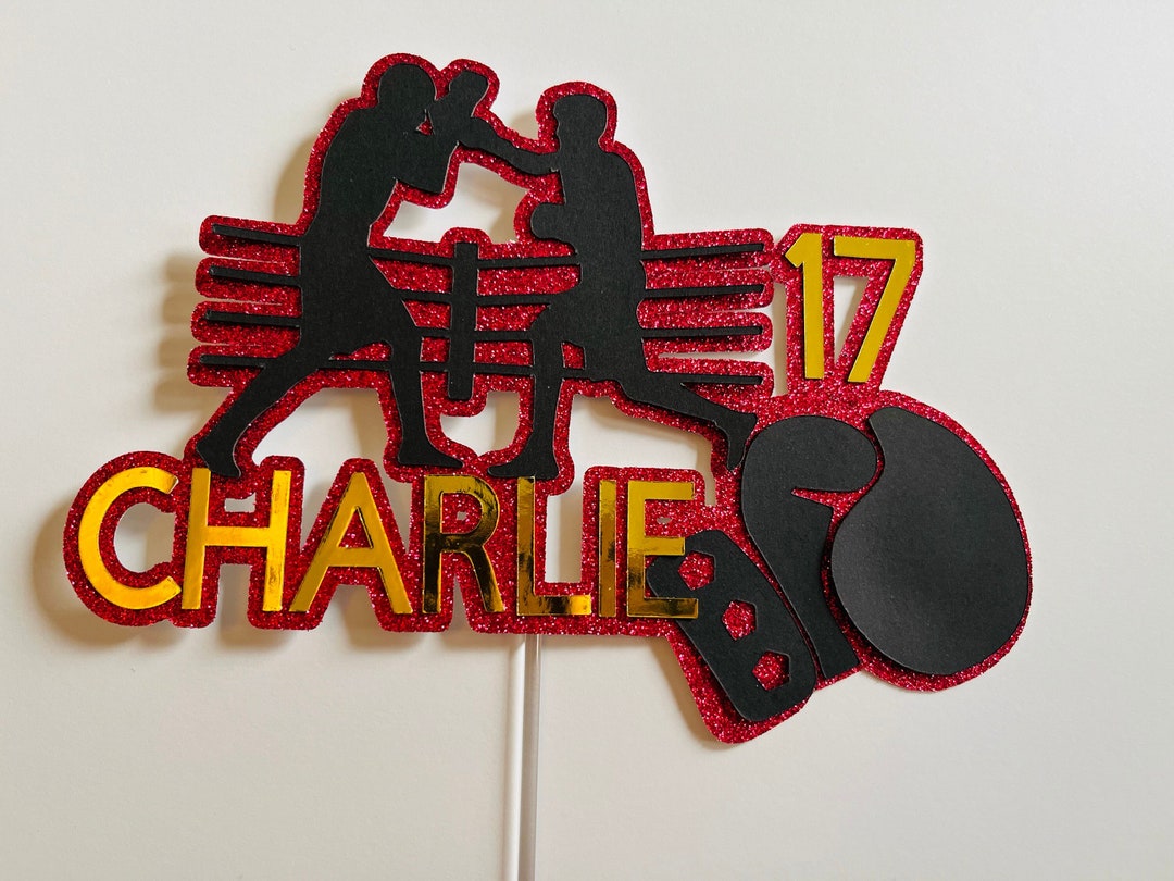 Boxer Cake Topper | Custom Cake Topper | Birthday Cake Topper ...