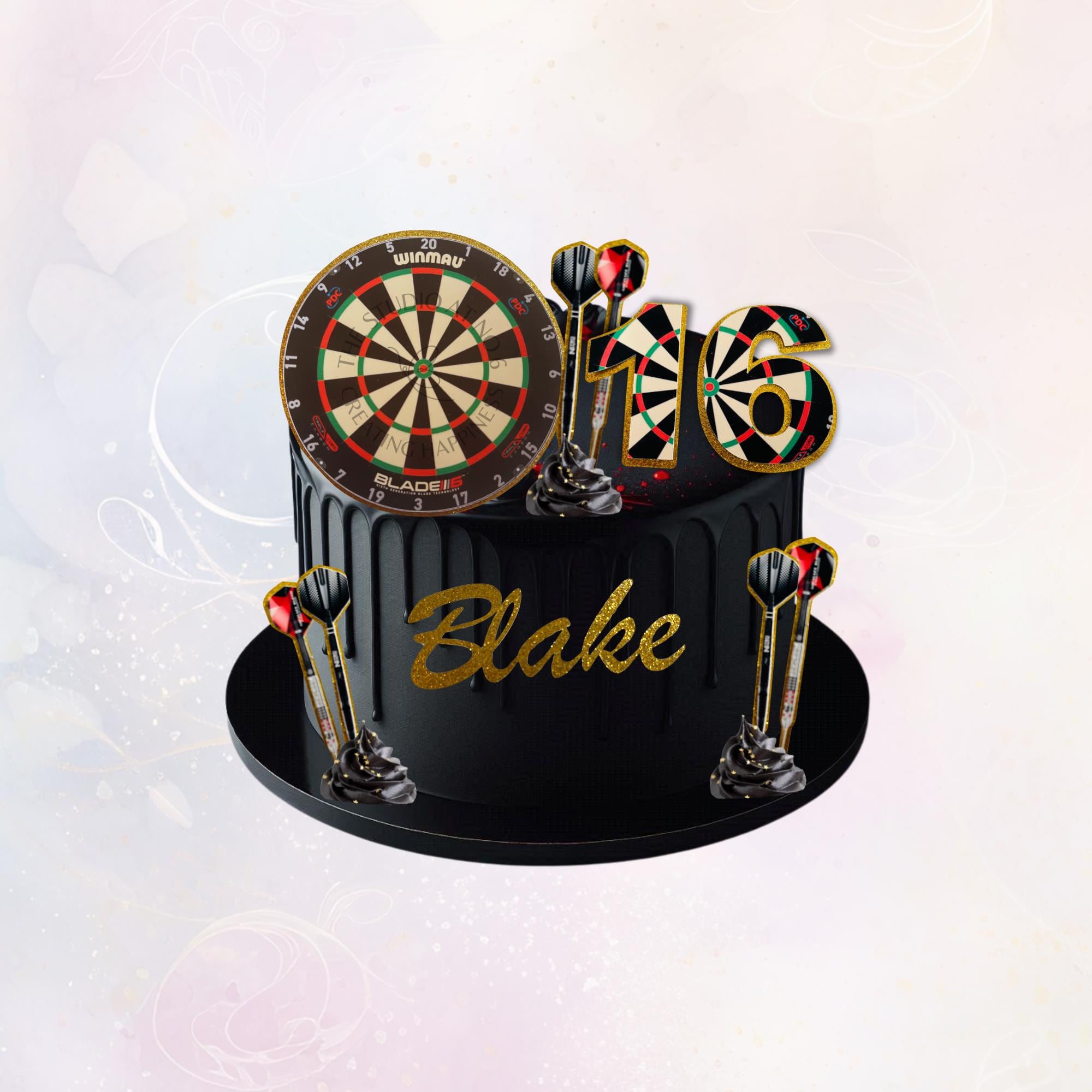 Darts Cake Topper | Custom Cake Topper | Birthday Cake Topper ...